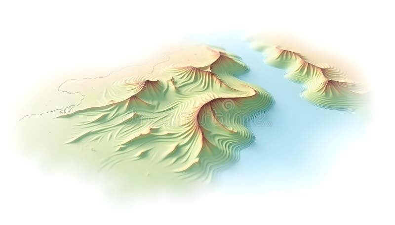 Topographic Map Elevations Geography and Terrain Mountains Islands ...