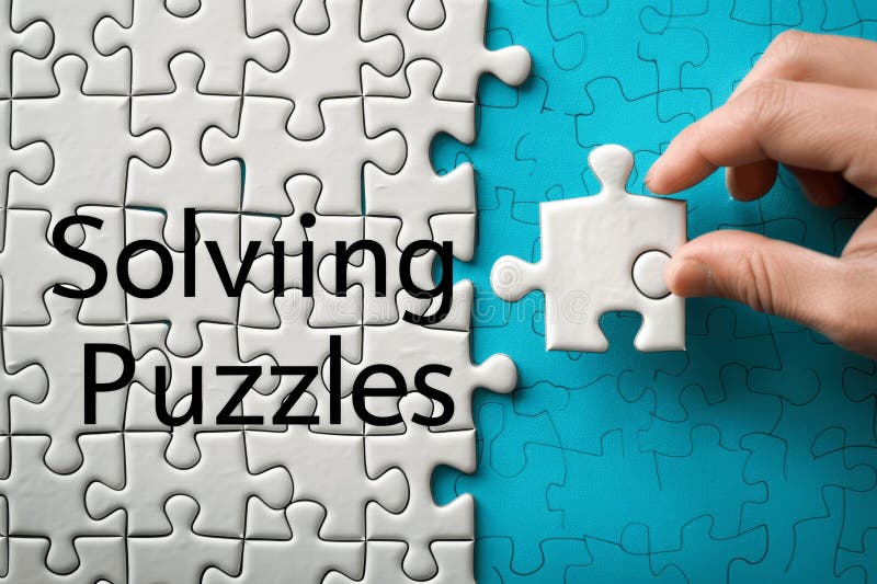 Puzzle Piece Problem Solving and Creative Thinking Stock Illustration ...
