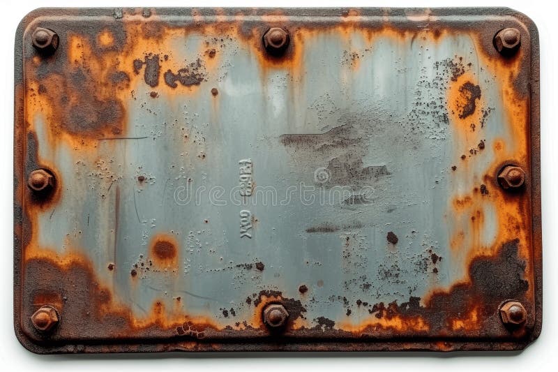 Rusty Metal Sign Background with Blank Space for Custom Text Stock ...