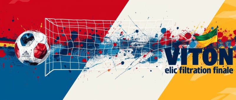 Euro 2024 Soccer Championship Germany France Quarterfinal Poster Stock ...