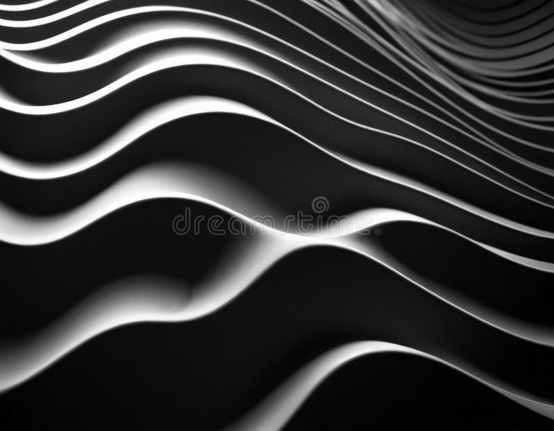 Abstract Black and White Wavy Lines Background Stock Illustration ...