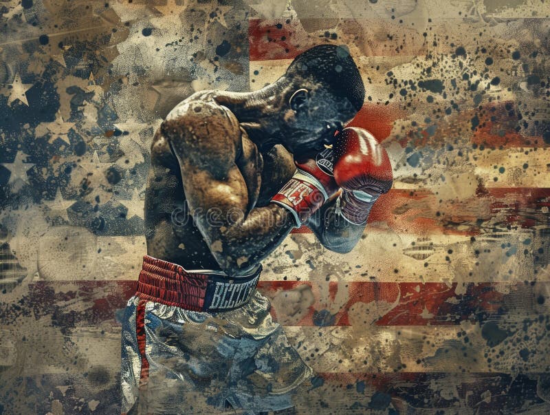 Dynamic Light Heavyweight Boxer Capturing the Spirit of Competition ...