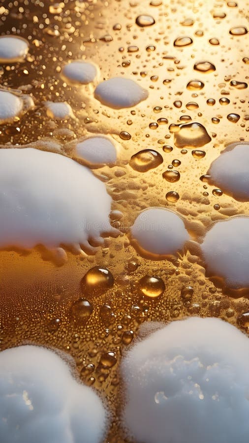 Simple Beer Liquid Background with Fresh Bubbles and Foam Bar and Pub ...