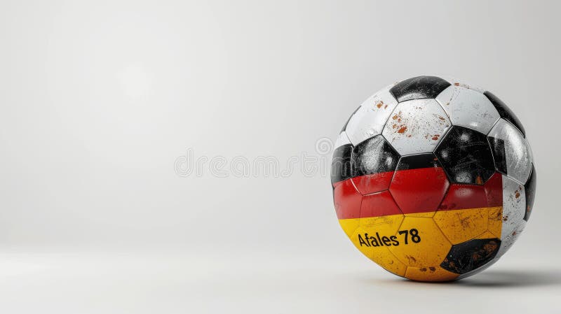 German Soccer Ball with Flag - 2024 Championship Banner White ...
