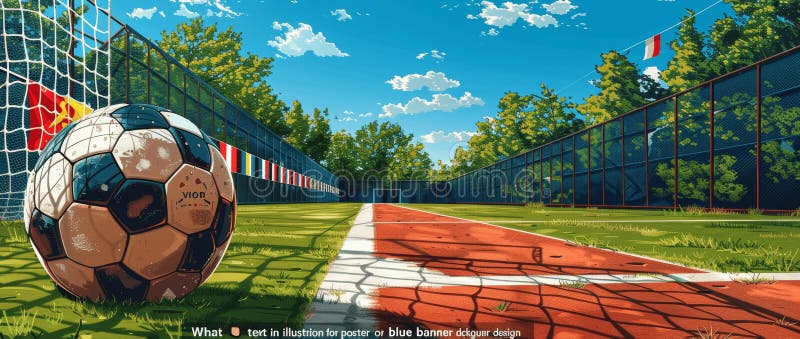 Euro 2024 Soccer Championship Final Match Poster Stock Illustration ...