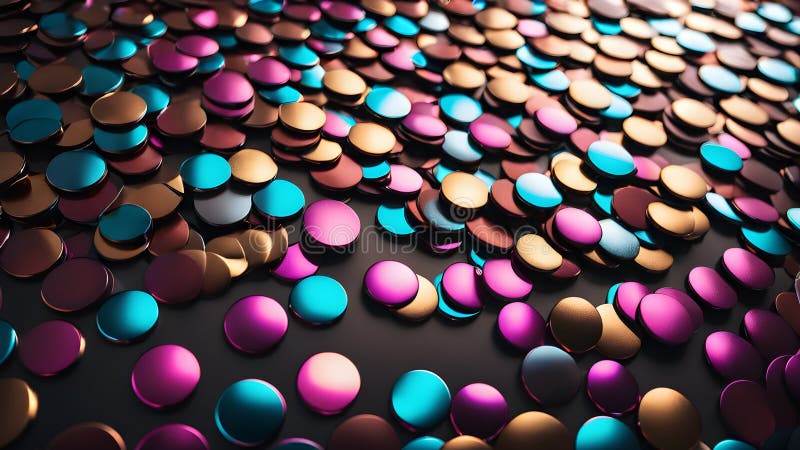 Abstract 3d Realistic Style Metallic Pink Blue and Yellow Dots Stock ... Abstract 3d Realistic Style Metallic Pink Blue and Yellow Dots Stock ...