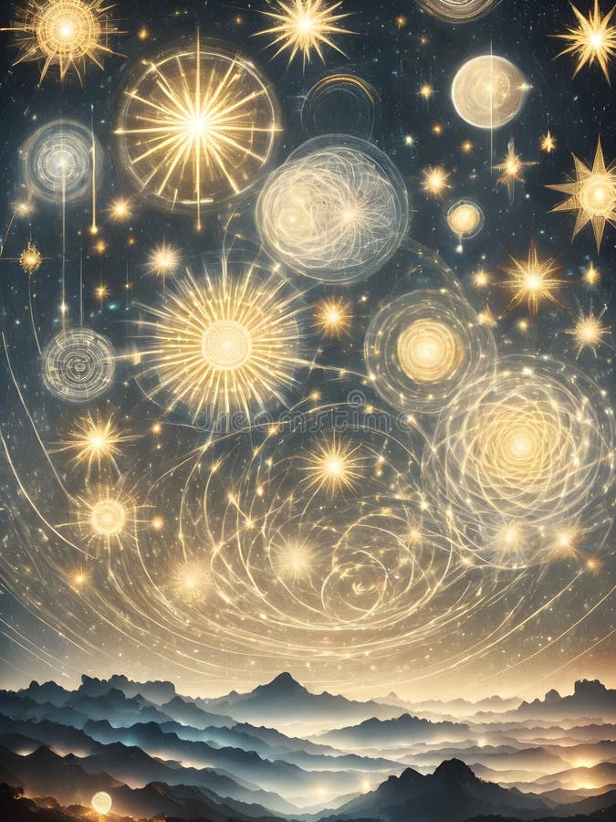 Magic of Christmas with the Vastness of the Cosmos, Various Geometric ...