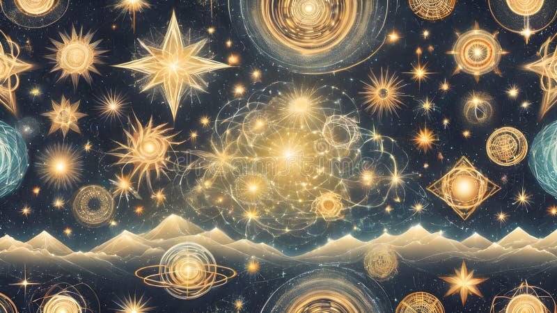 Magic of Christmas with the Vastness of the Cosmos, Various Geometric ...