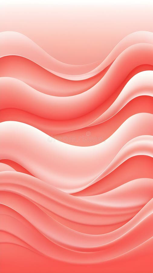 Tropical Abstract Vector Style Waves Wallpaper 9:16 Peach Coral or ...