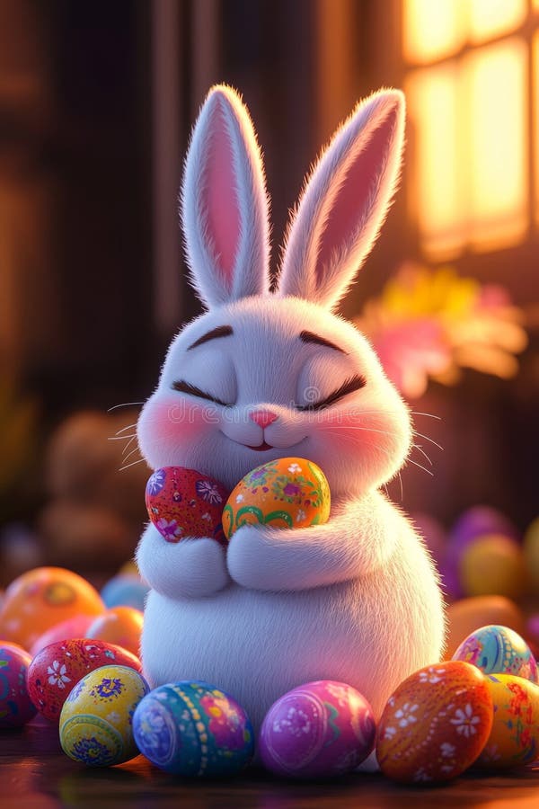 An Image-generated Cartoon Depicting an Overweight, Weary Rabbit ...