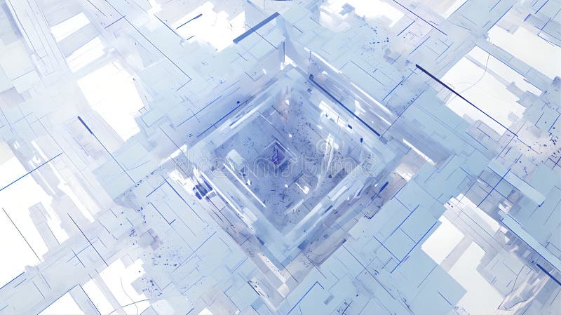 Abstract Geometric Blueprint Stock Illustration - Illustration of ...