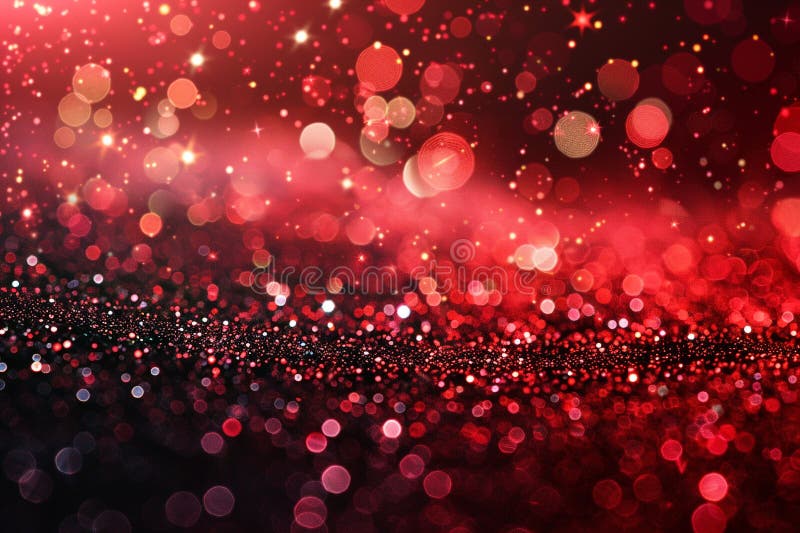 Abstract Glitter Sparkle Light Background in a Bold Crimson Red and ...