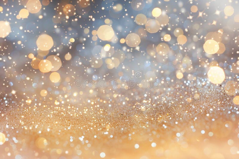 Abstract Glitter Sparkle Light Background Featuring a Mix of Gold and ...