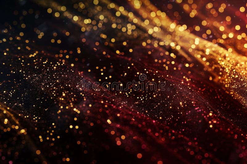 Abstract Glitter Sparkle Light Background Featuring a Rich Maroon and ...
