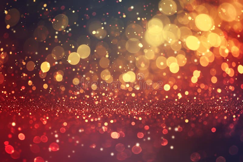Abstract Glitter Sparkle Light Background in a Festive Red and Gold ...