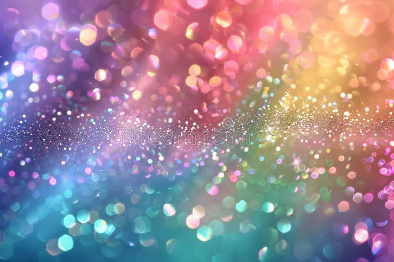Abstract Glitter Sparkle Light Background with Pastel Rainbow Colors ...