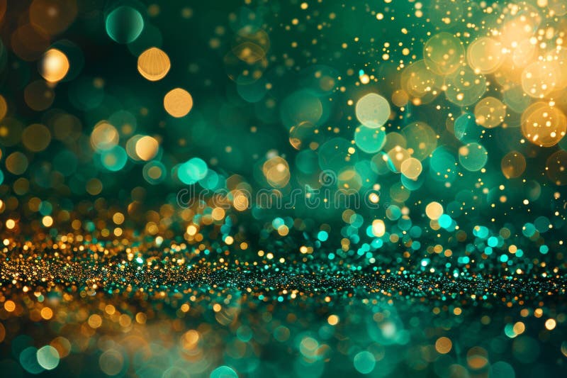 Abstract Glitter Sparkle Light Background in a Rich Emerald Green and ...
