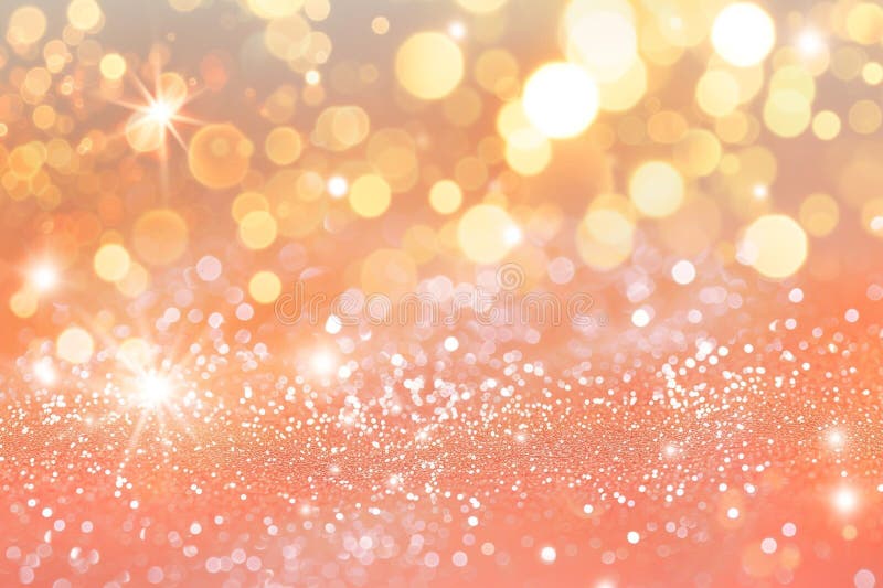 Abstract Glitter Sparkle Light Background with a Soft Peach and Coral ...