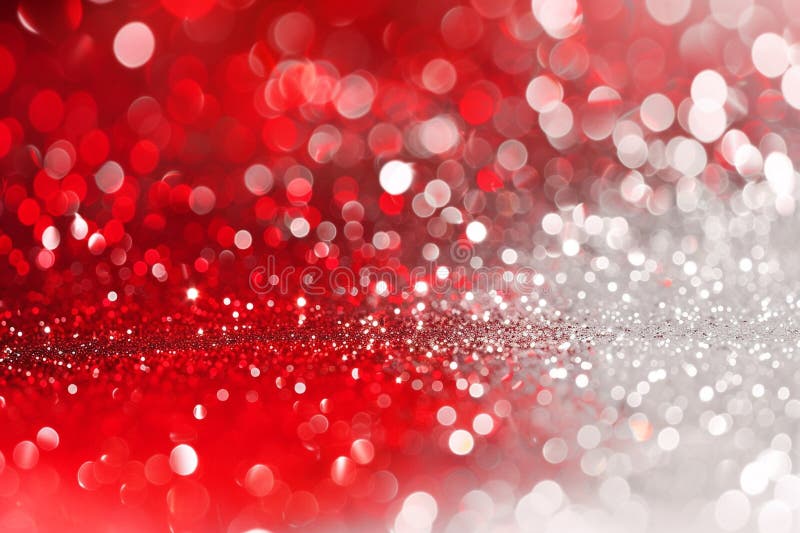 Abstract Glitter Sparkle Light Background in a Vibrant Red and White ...