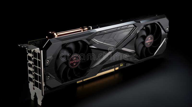 An Advanced GPU Unit Featuring Sleek Design and Vibrant LED Accents ...
