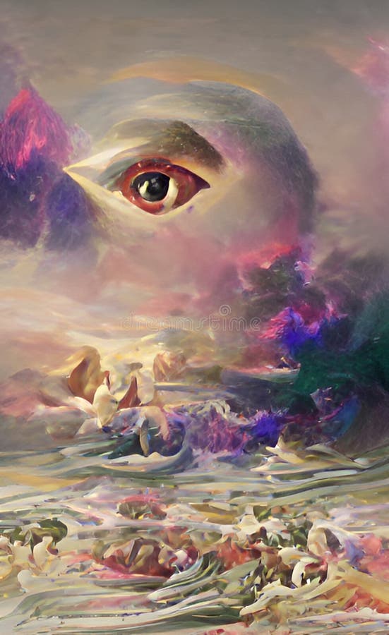 The All-seeing Eye that Watches Mankind from Heaven Stock Illustration ...