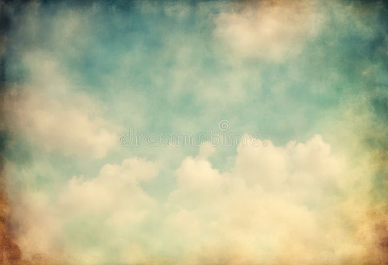 Antique Ancient Background Abstract Sky Paper Retro Cloud Vintage Aged ...