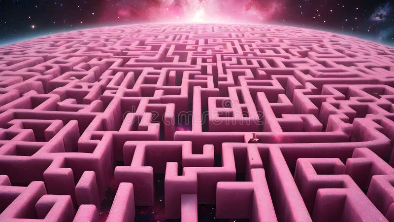 Mesmerizing Pink 3D Labyrinth: a Captivating Maze Exploration ...