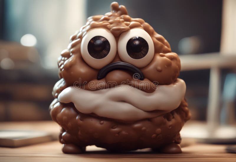 Cartoon Poop Illustration Character Angry Design Stock Illustration ...