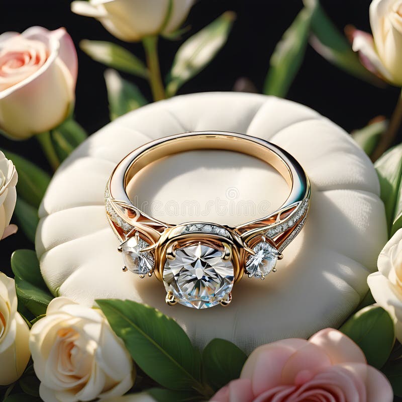 Engagement Diamond Ring Sparkling Promises Stock Illustration ...