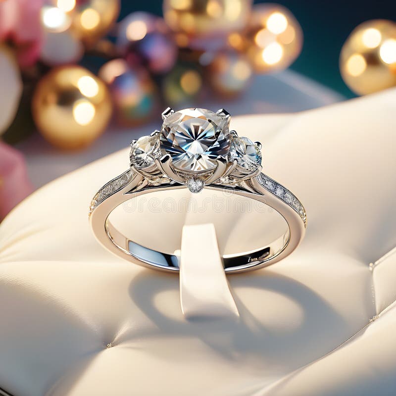 Engagement Diamond Ring Sparkling Promises Stock Illustration ...