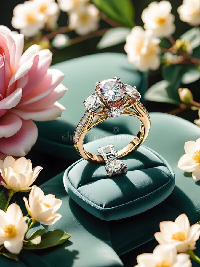 Engagement Diamond Ring Sparkling Promises Stock Illustration ...