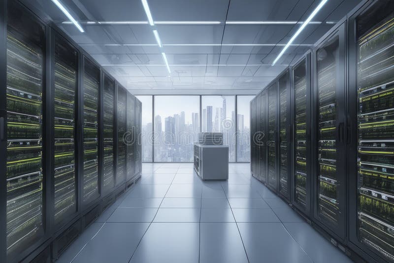 The Cold, Sterile Environment of a Server Room and the Warmth of the ...