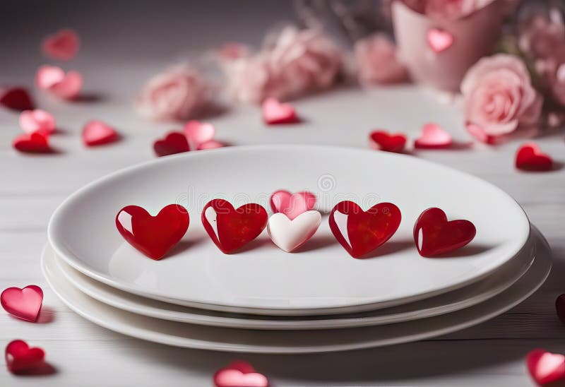 With Concept Text Love Plate Harmony Sample Hearts Stock Illustration ...