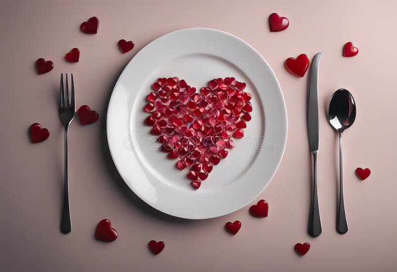 With Concept Text Love Plate Harmony Sample Hearts Stock Illustration ...