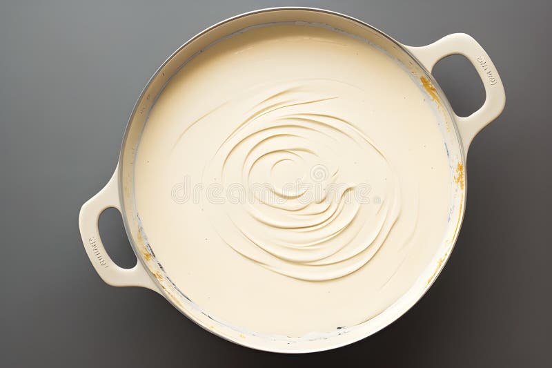 A Creamy Béchamel Sauce by Placing it on a Light, Cream-colored ...