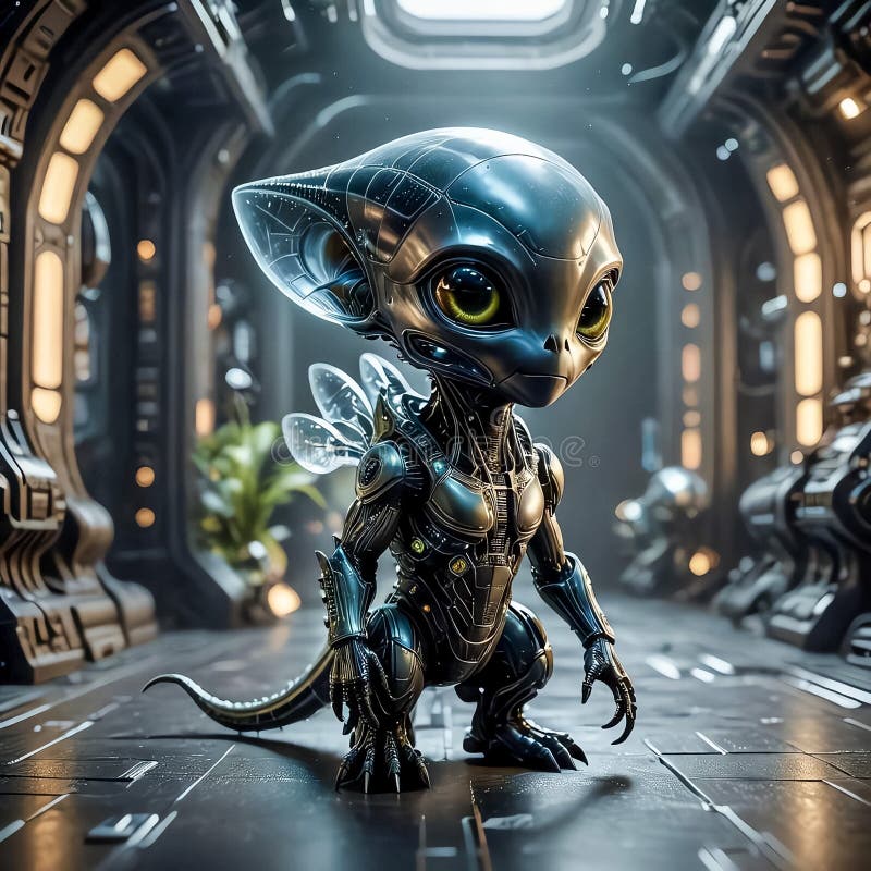 Cute alient stock illustration. Illustration of circle - 333289173