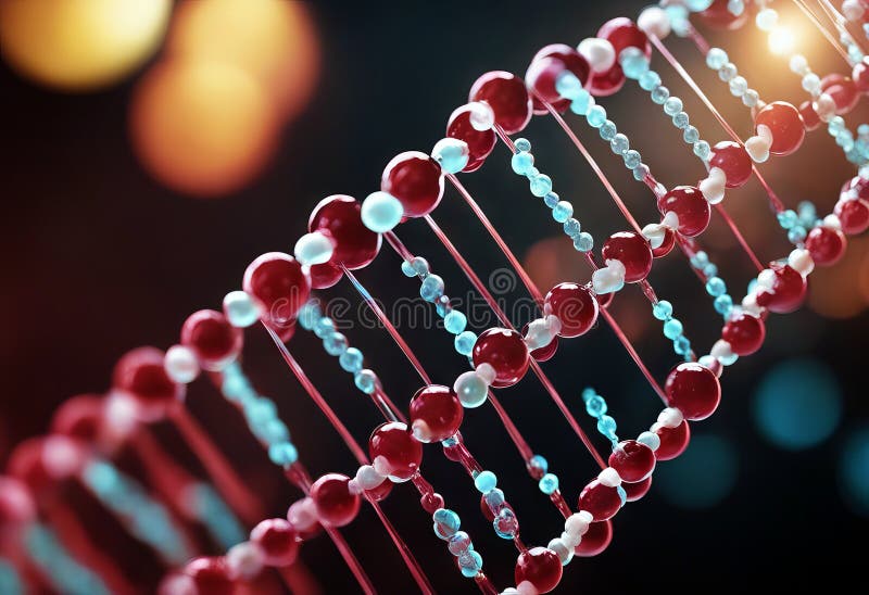 Digital Illustration Dna Deoxyribonucleic Acid Abstract Molecular ...