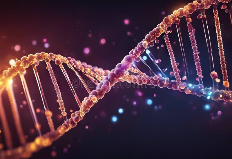 DNA Digital Sequence Code Structure with Glow Science Concept and Nano ...