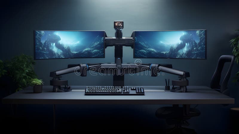 Dual-monitor Stand with Adjustable Arms for Ergonomic Multi-display ...