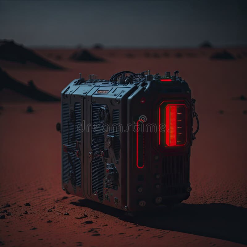 An Electronic Gadget with a Glowing Red Light, Set Against a Backdrop ...