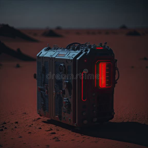 An Electronic Gadget with a Glowing Red Light, Set Against a Backdrop ...