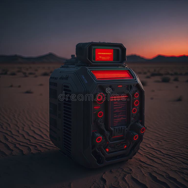 An Electronic Gadget with a Glowing Red Light, Set Against a Backdrop ...