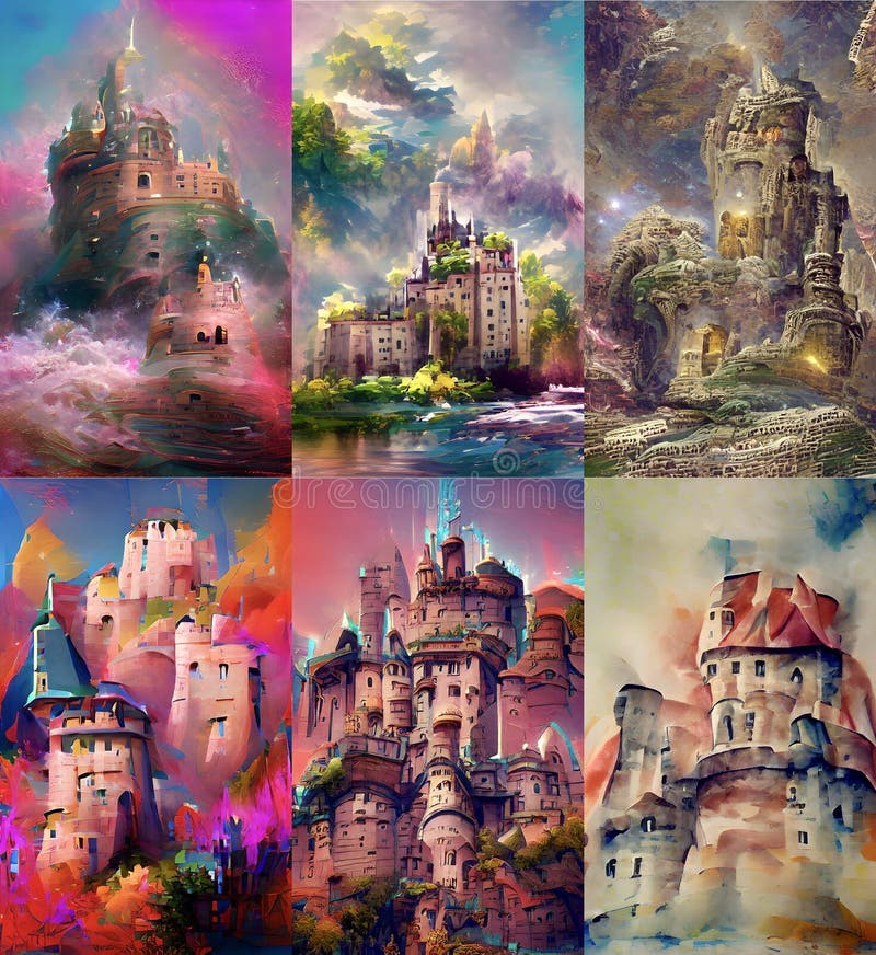 Fantastic Images of Castles Stock Illustration - Illustration of castle ...