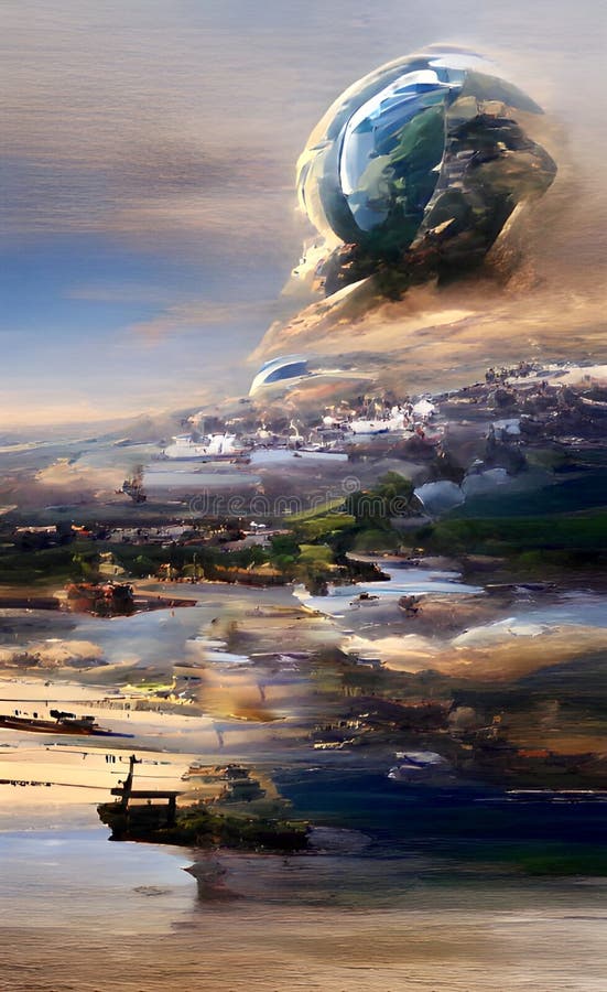 Giant Planet Approaching Earth Stock Illustration - Illustration of ...