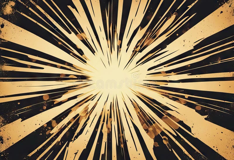 Grunge Sunburst Vintage Background and Texture Retro Rays Comic Stock ...