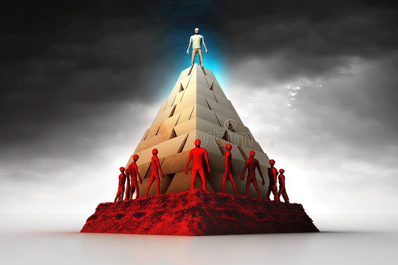 Leadership people Pyramid stock illustration. Illustration of ...