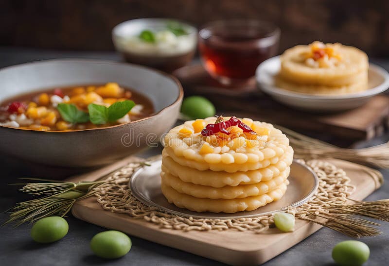 Magizhampoo Murukku with Coconut Milk Stock Illustration - Illustration ...