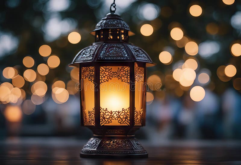 A Malaysian Traditional Lantern Called Pelita with Light Bokeh at ...