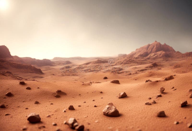 Martian Backdrop Landscape Desert Mars Planet Moon Surface Alien ...