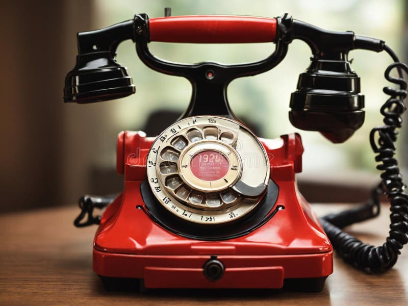 An Old Fashioned Rotary Style Mobile Phone Stock Illustration ...